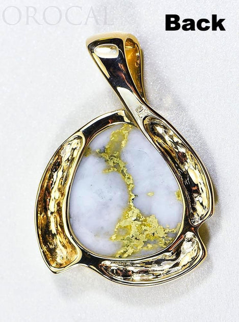 Gold Quartz Pendant "Orocal" PDL105D50QX Genuine Hand Crafted Jewelry