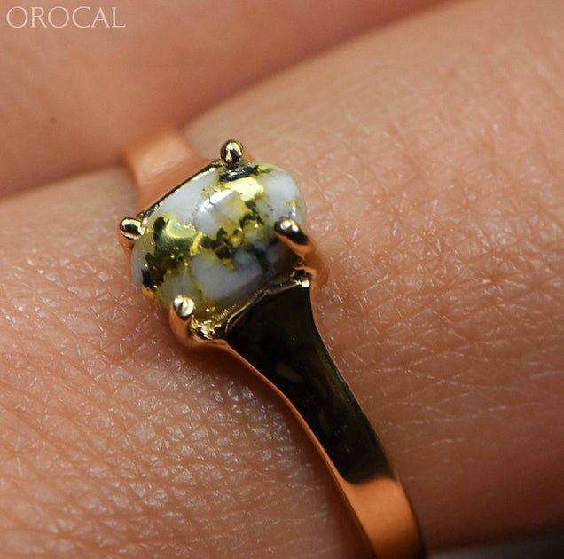Gold Quartz Ring "Orocal" RLDL19Q7*5 Genuine Hand Crafted Jewelry - 14